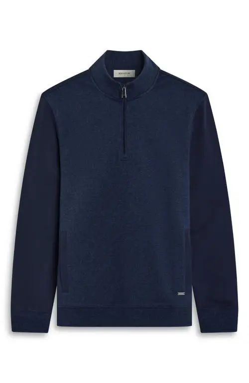 Bugatchi Quarter Zip Pullover - Navy