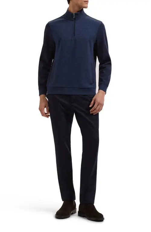 Bugatchi Quarter Zip Pullover - Navy