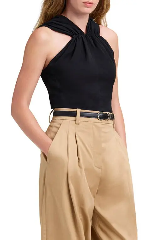 A.L.C. Elouise Ruched V-neck Sleeveless Top