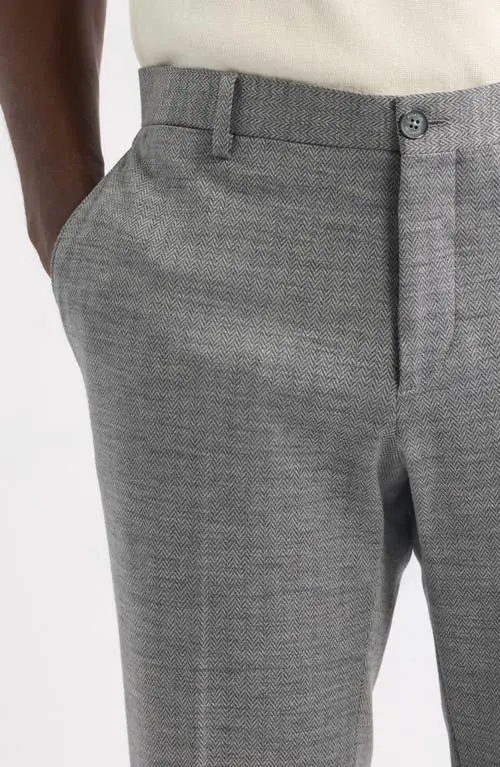 Bugatchi Cotton Blend Chino Pants - Grey Stone