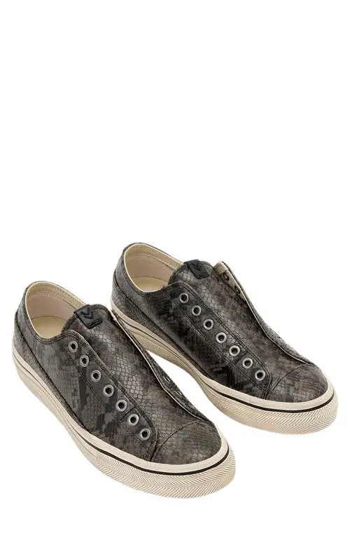 John Varvatos 315 Laceless Calf Hair Low Top Sneakers - Ash