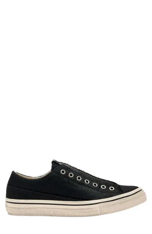 John Varvatos 315 Vulc Laceless Low Calf Hair Sneaker - Black