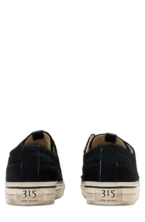 John Varvatos 315 Vulc Laceless Low Calf Hair Sneaker - Black
