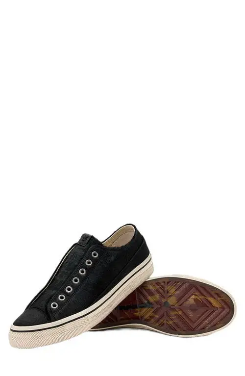 John Varvatos 315 Vulc Laceless Low Calf Hair Sneaker - Black