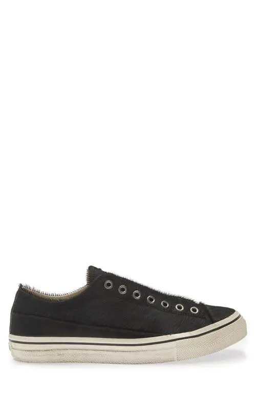 John Varvatos 315 Laceless Calf Hair Low Top Sneakers - Black