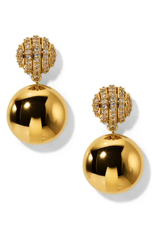 Nadri Muse Double Drop Earrings - Gold