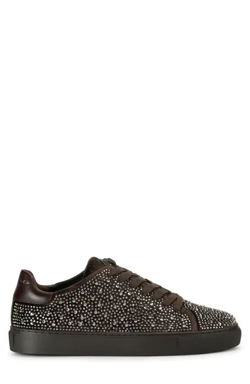 Kurt Geiger Lennon Crystal Sneaker - Dark Brown