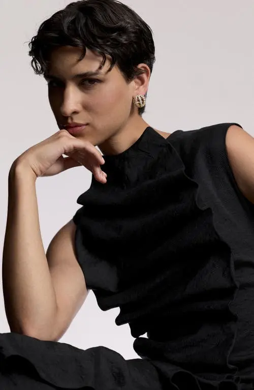 Nadri Muse Sphere Button Earrings