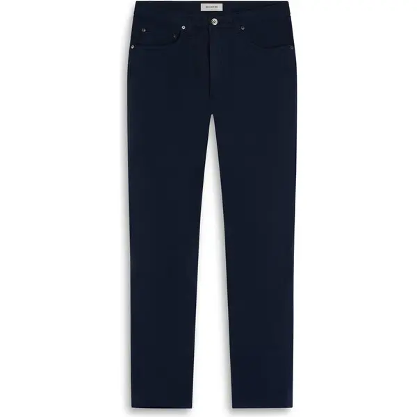 Bugatchi Five Pocket Stretch Cotton Pants - Navy
