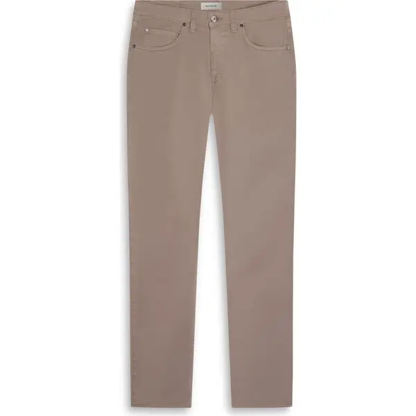 Bugatchi Five Pocket Stretch Cotton Pants - Walnut