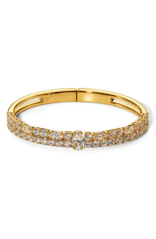 Nadri Twinnie Double Row Hinge Bangle