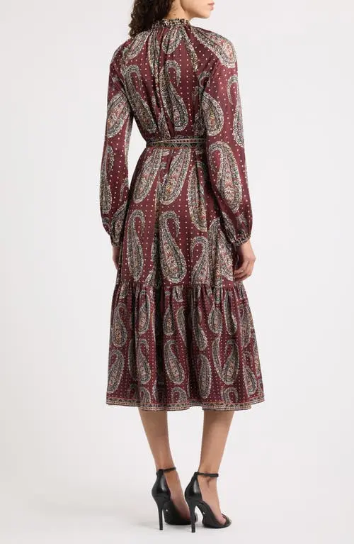 Elie Tahari Sienna Print Midi Dress