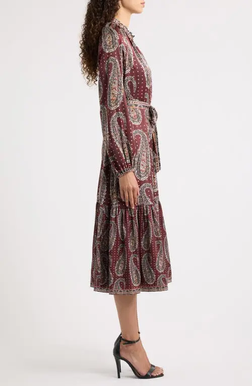 Elie Tahari Sienna Print Midi Dress