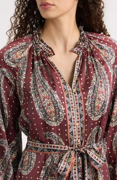 Elie Tahari Sienna Print Midi Dress