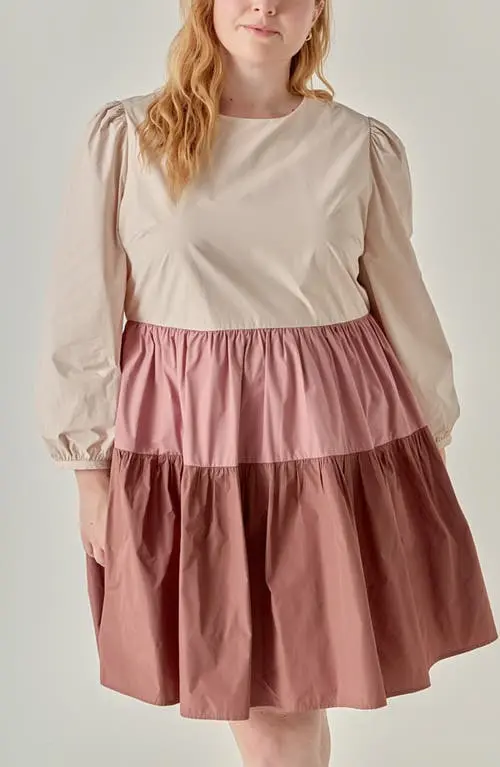 English Factory Colorblock Tiered Minidress