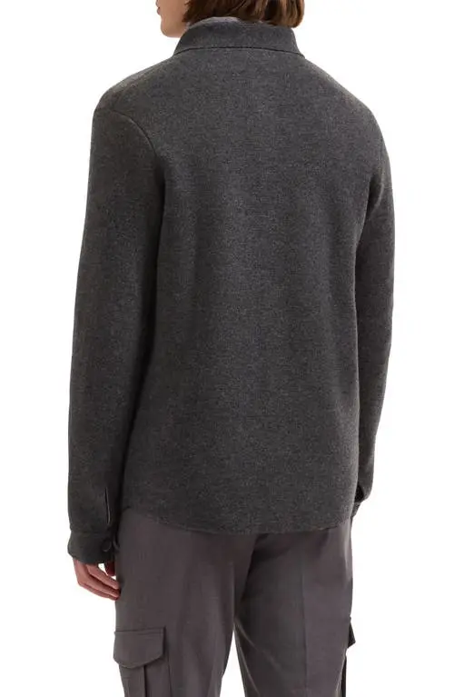 Bugatchi Wool & Cashmere Button-front Cardigan - Storm