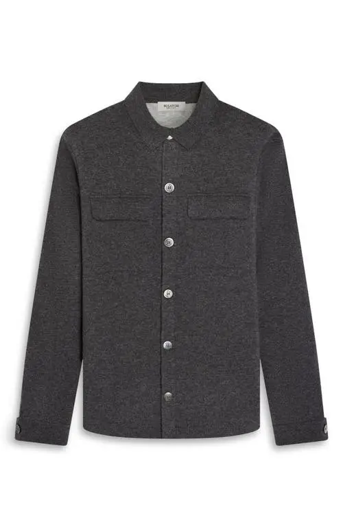 Bugatchi Wool & Cashmere Button-front Cardigan - Storm