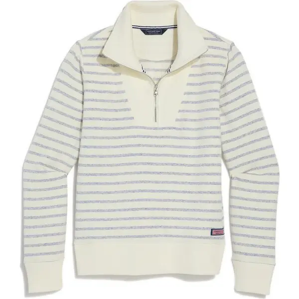 Vineyard Vines Striped Quarter-zip Pullover