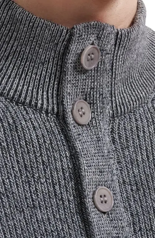 Bugatchi Wool & Cotton Mock Neck Sweater