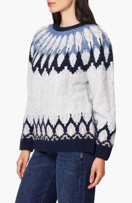 Habitual Fair Isle Cable Knit Sweater