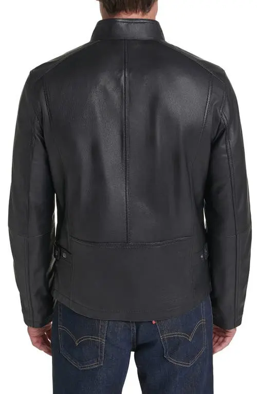 Cole Haan Leather Moto Jacket