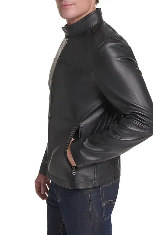 Cole Haan Leather Moto Jacket