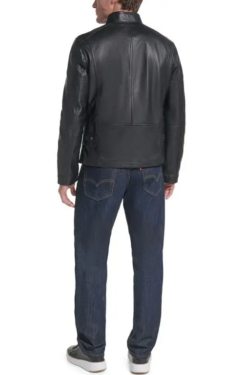 Cole Haan Leather Moto Jacket