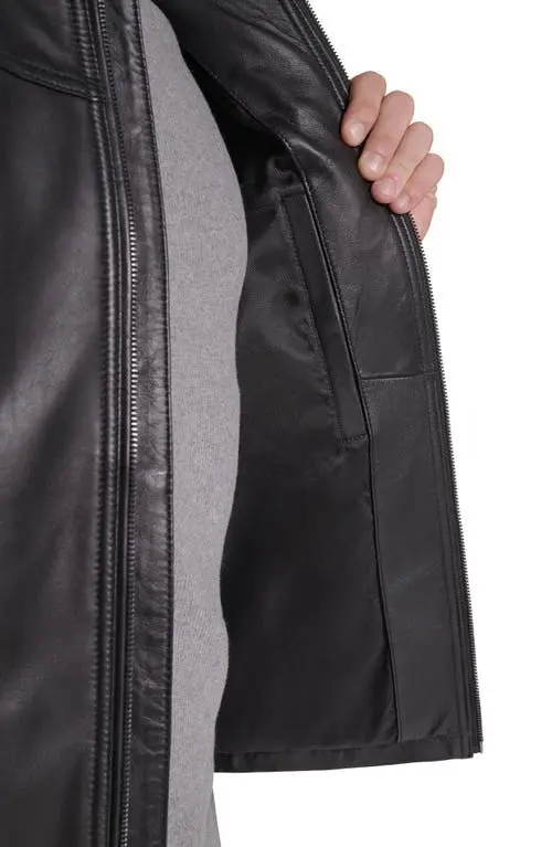 Cole Haan Leather Moto Jacket