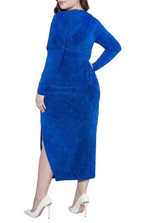 STANDARDS & PRACTICES Glitter Knit Long Sleeve Body-con Dress