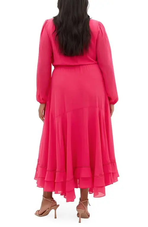 City Chic Yasmin Maxi Dress - Lipstick