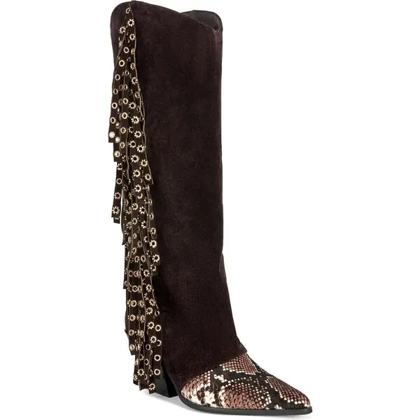 AZALEA WANG Mcbride Knee High Western Boot