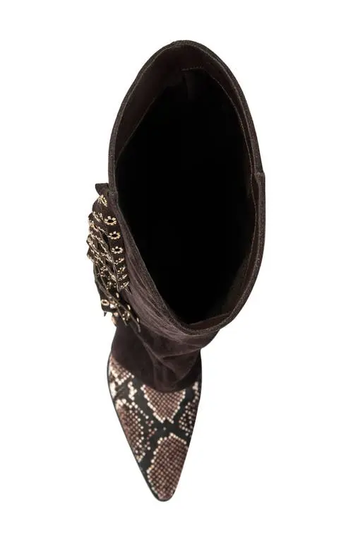 AZALEA WANG Mcbride Knee High Western Boot