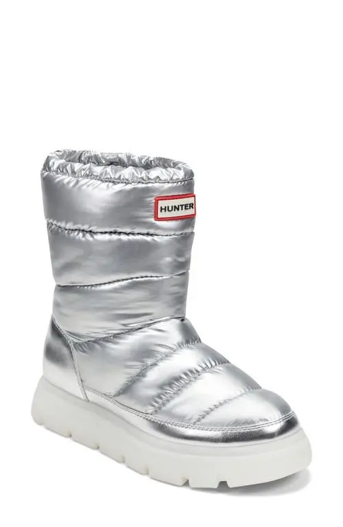 Hunter Maribel Snow Boot - Silver