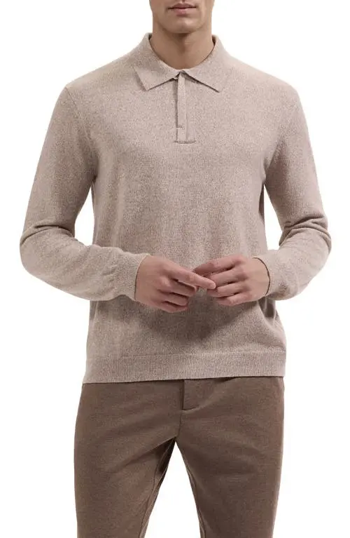 Bugatchi Quarter Zip Wool Polo Sweater - Moss