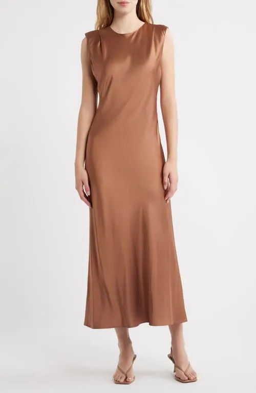 Rails Mira Shoulder Pad Sleeveless Midi Dress - Cinnamon