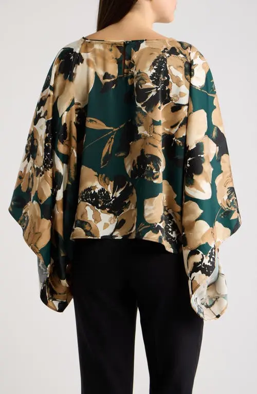 Anne Klein Bateau Neck Dolman Sleeve Cape Top
