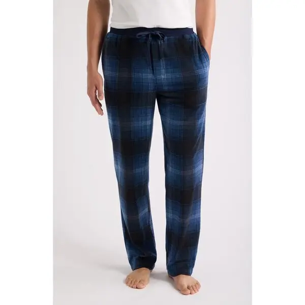 Majestic International Textured Microfleece Lounge Pants - Blue