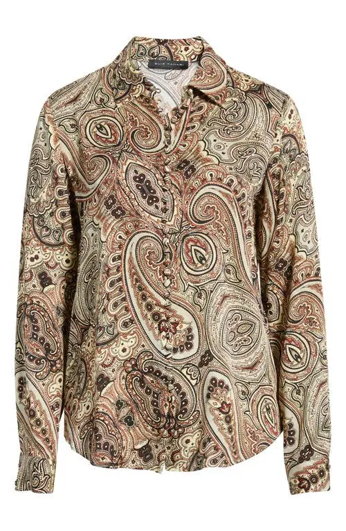 Elie Tahari The Pria Silk Blend Printed Shirt