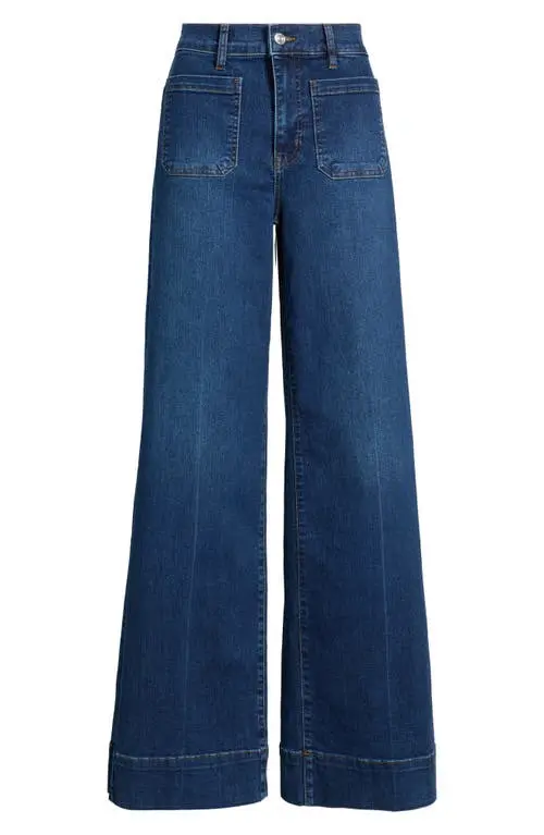 FRAME Le Slice Slim Palazzo High Waist Wide Leg Jeans - Folklore