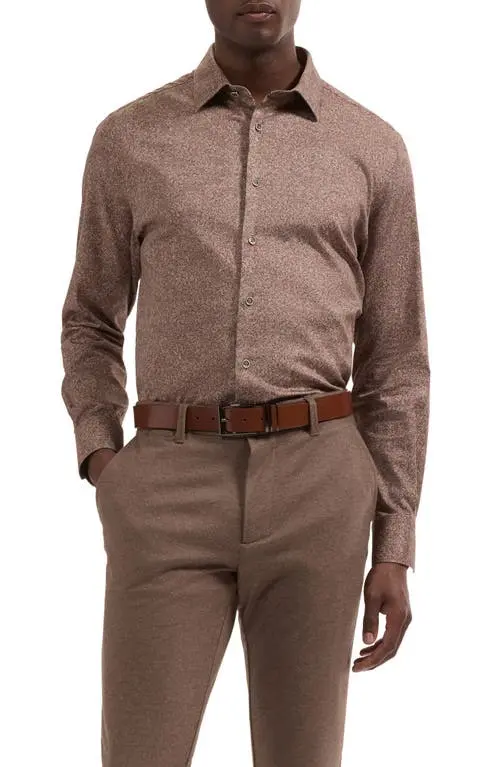 Bugatchi Julian Shaped Fit Long Sleeve Floral Button-up Shirt