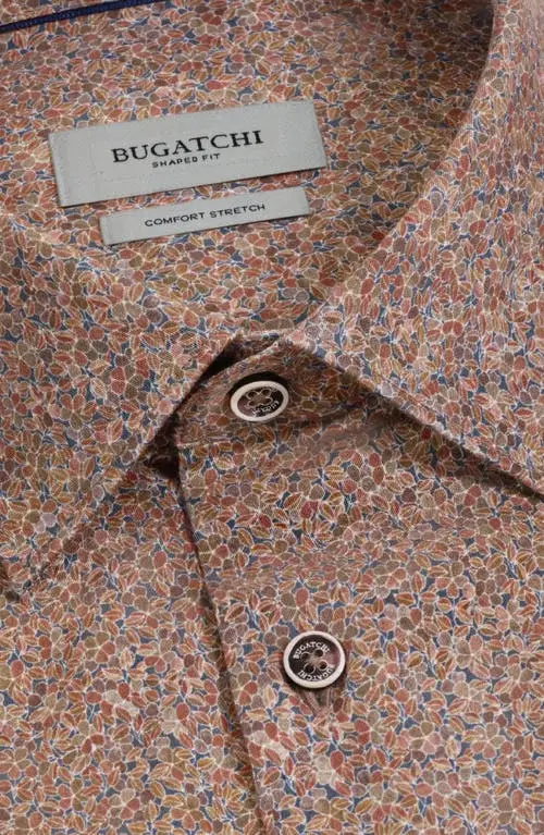 Bugatchi Julian Shaped Fit Long Sleeve Floral Button-up Shirt