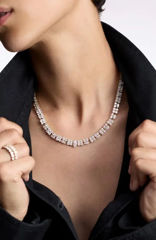 Nadri Twinnie Cubic Zirconia Collar Necklace - Gold
