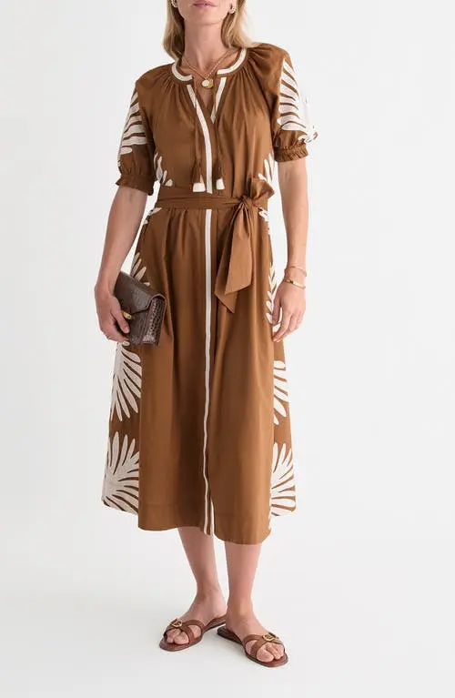 Vineyard Vines Raglan Appliqué Midi Dress