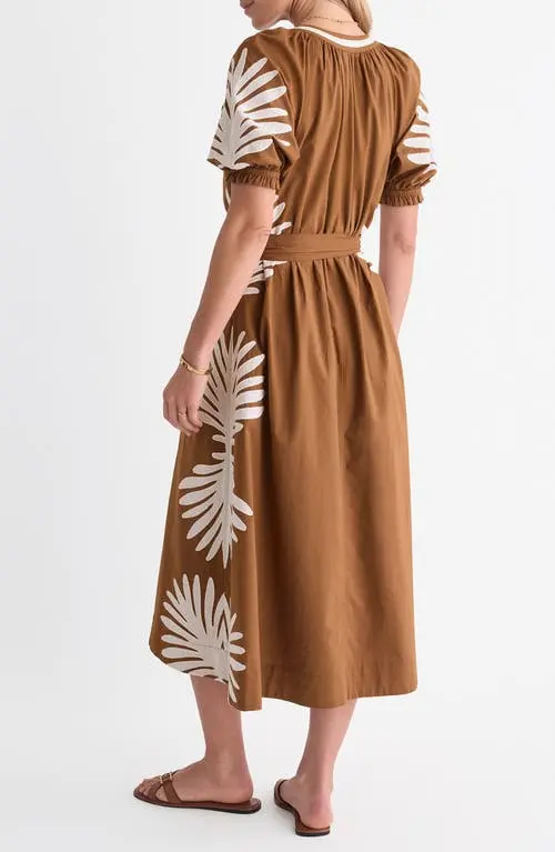 Vineyard Vines Raglan Appliqué Midi Dress