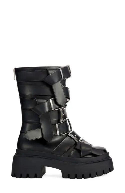 AZALEA WANG Alcetasa Faux Leather Buckle Boot