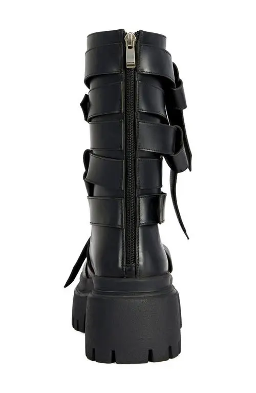 AZALEA WANG Alcetasa Faux Leather Buckle Boot