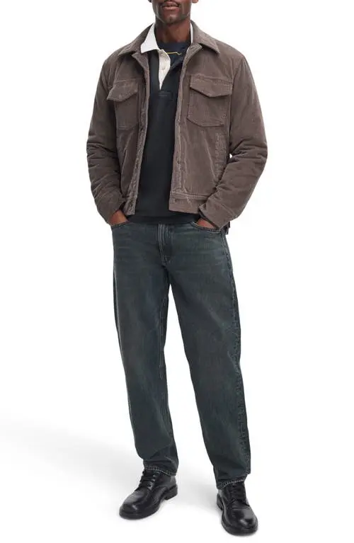 Rag & Bone Classic Long Sleeve Pima Cotton Piqué Rugby Polo