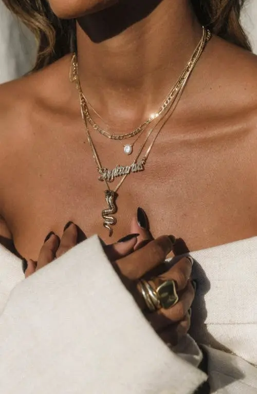 CHILD OF WILD Keishi Pearl Drop Necklace - Gold