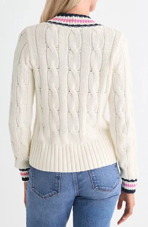 Vineyard Vines Varsity Cable Knit Sweater