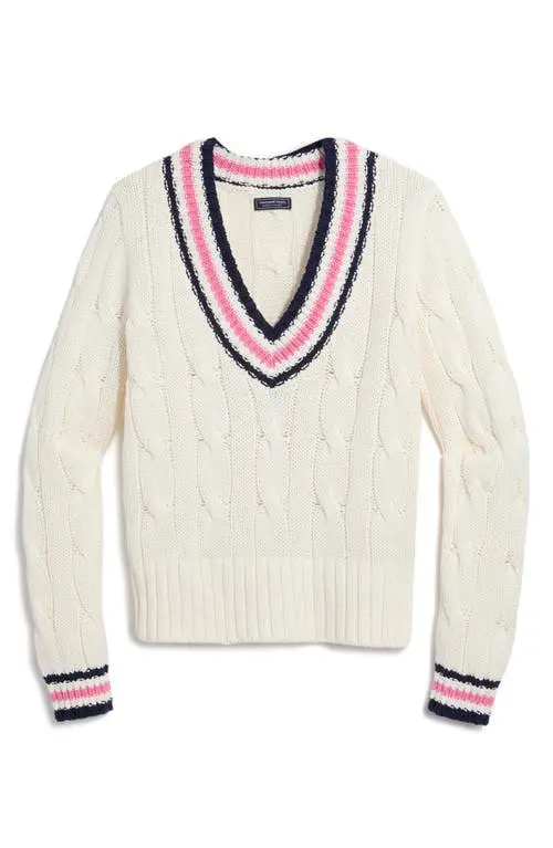 Vineyard Vines Varsity Cable Knit Sweater